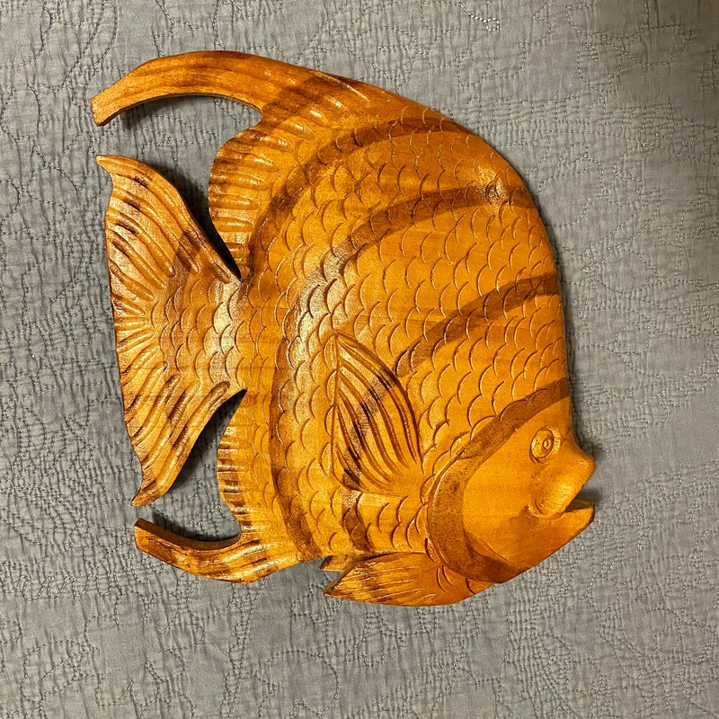 Wood Angel Fish - Etsy