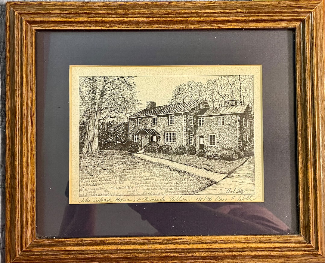 Pen and Ink Lybrook House Signed 1985 - Etsy