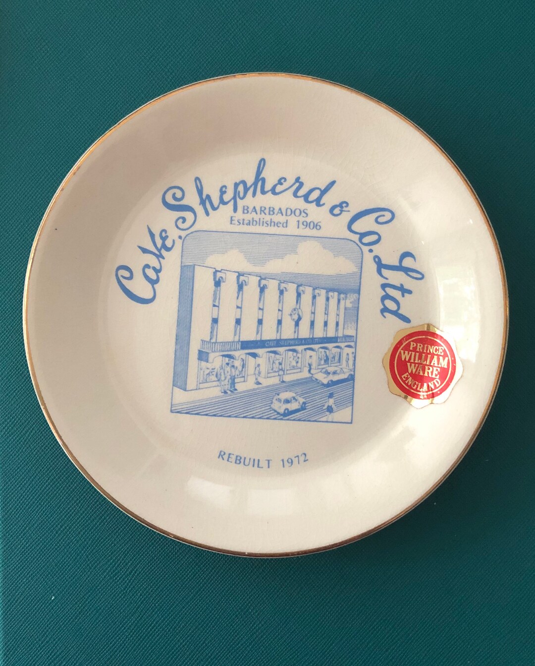 Prince William Ware Vintage Trinket Plate From Barbados Made - Etsy