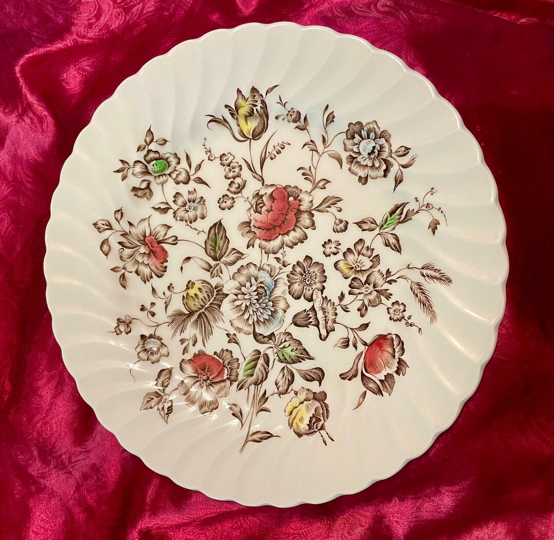 Staffordshire Bouquet From England Ironstone Dinner Plates 1970s - Etsy