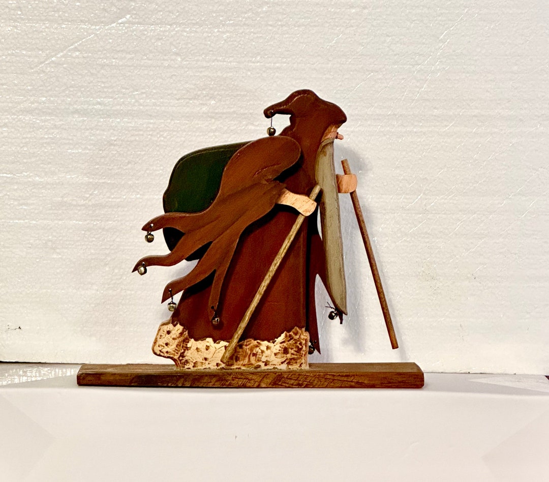 8” Santa Hiking With Pack on His Back - Etsy