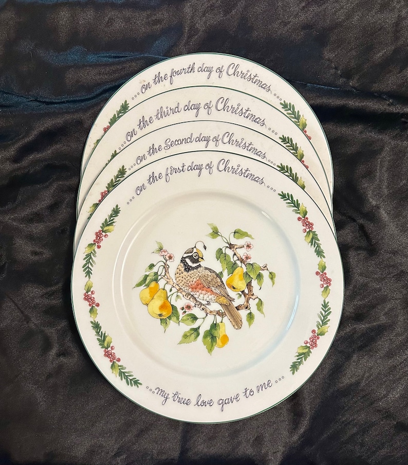 Days of Christmas Plate, 1st, 2nd, 3rd, 4th, Choice, 10.5"d - Etsy