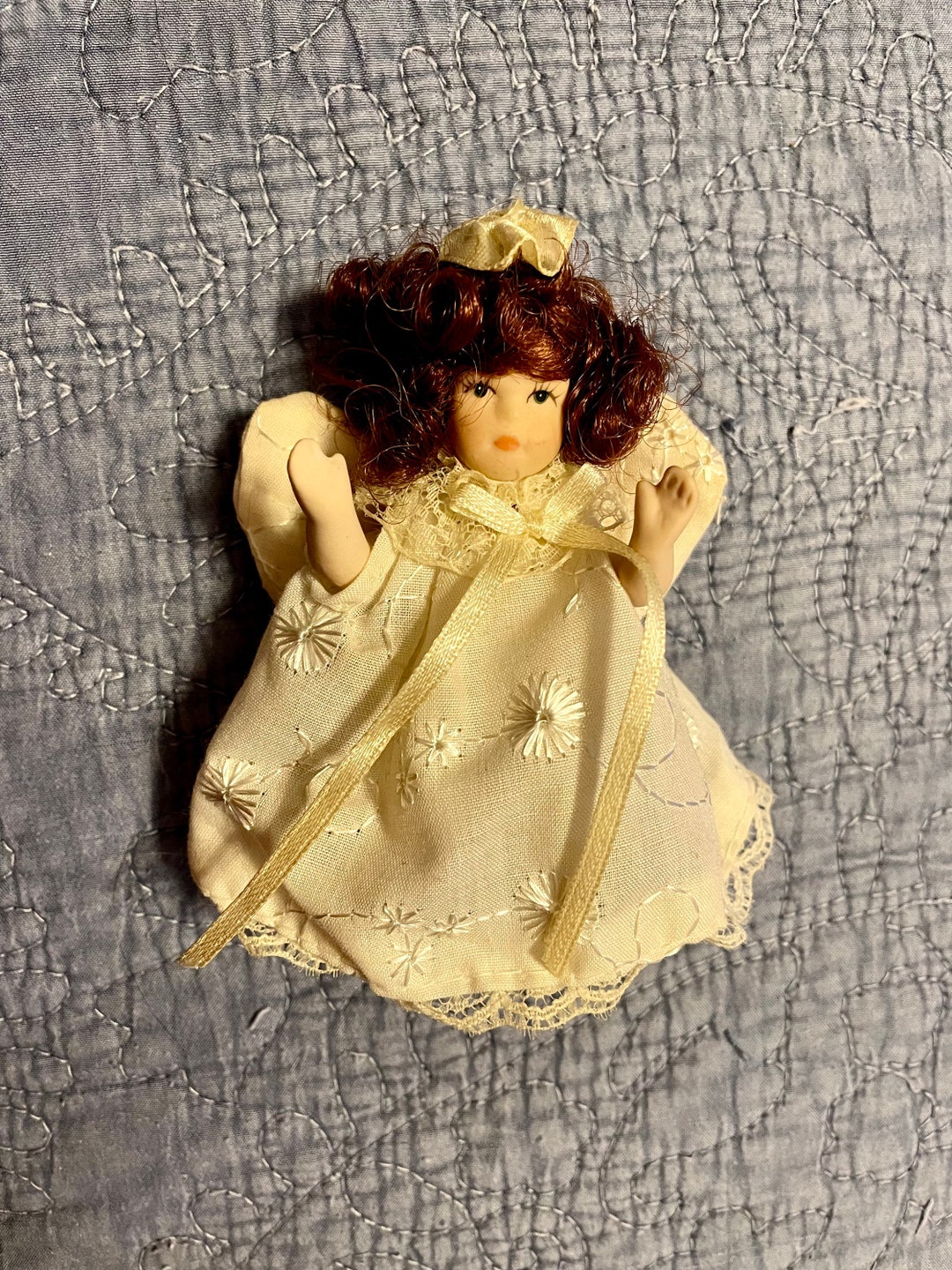 Doll, Angel, Articulated, Porcelain, Ornament, Delton Products Corp ...