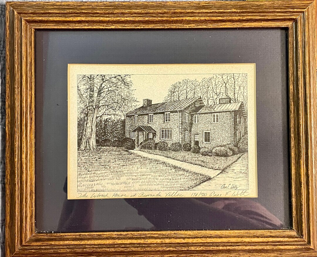 Pen and Ink Lybrook House Signed 1985 - Etsy