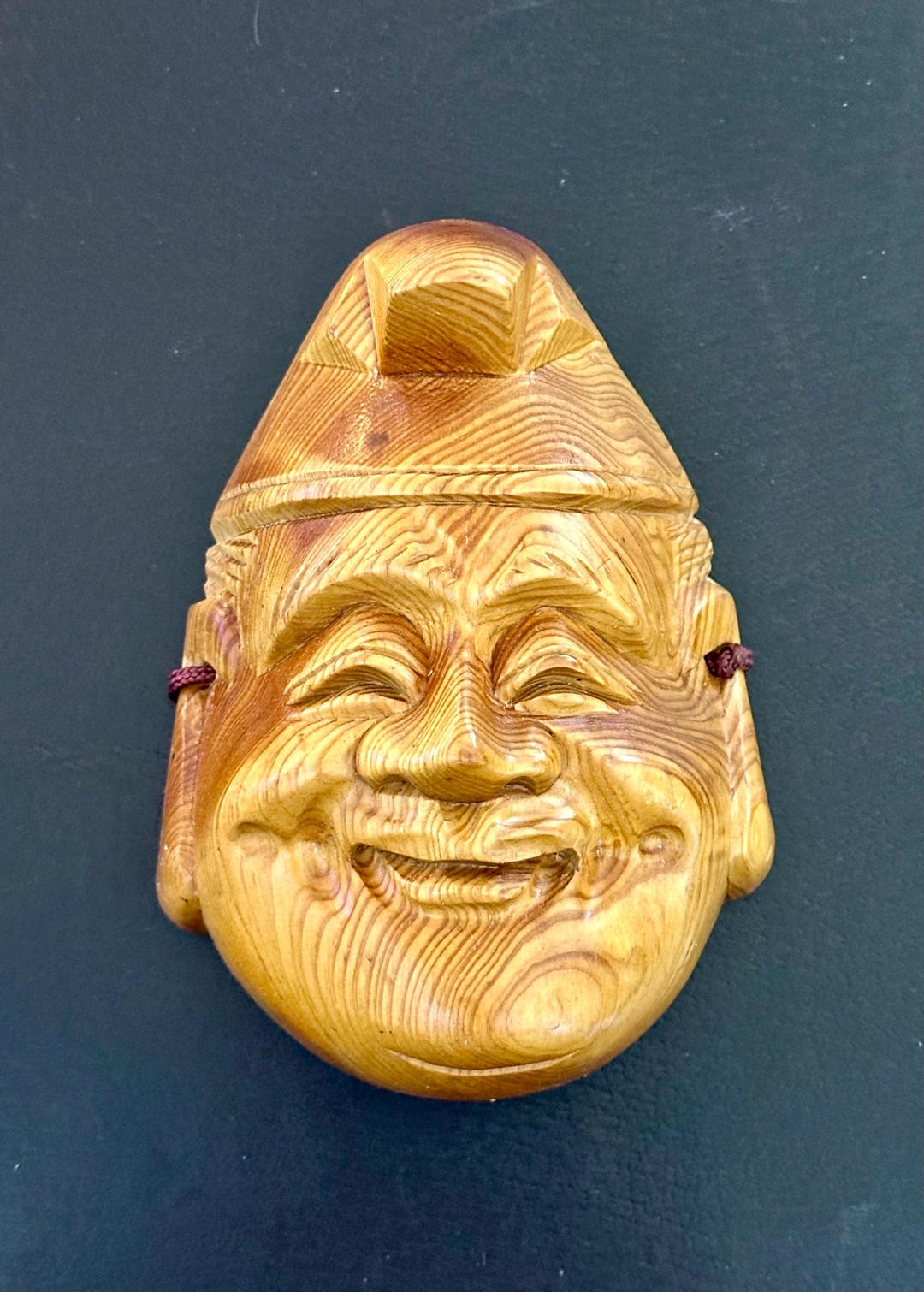 6” H Mask, Oriental Wooden Old Man, Grandfather or Mythical God Used in ...