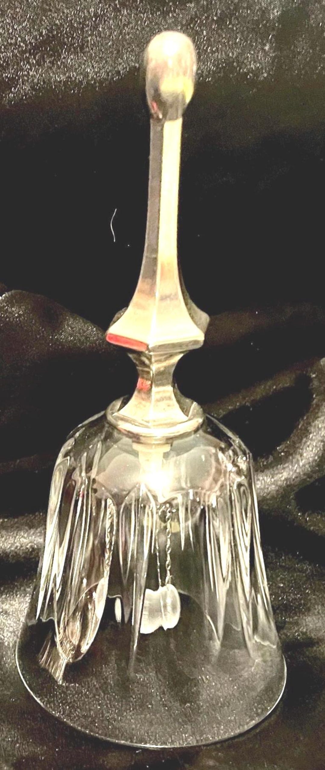 Silver and Crystal Bell - Etsy