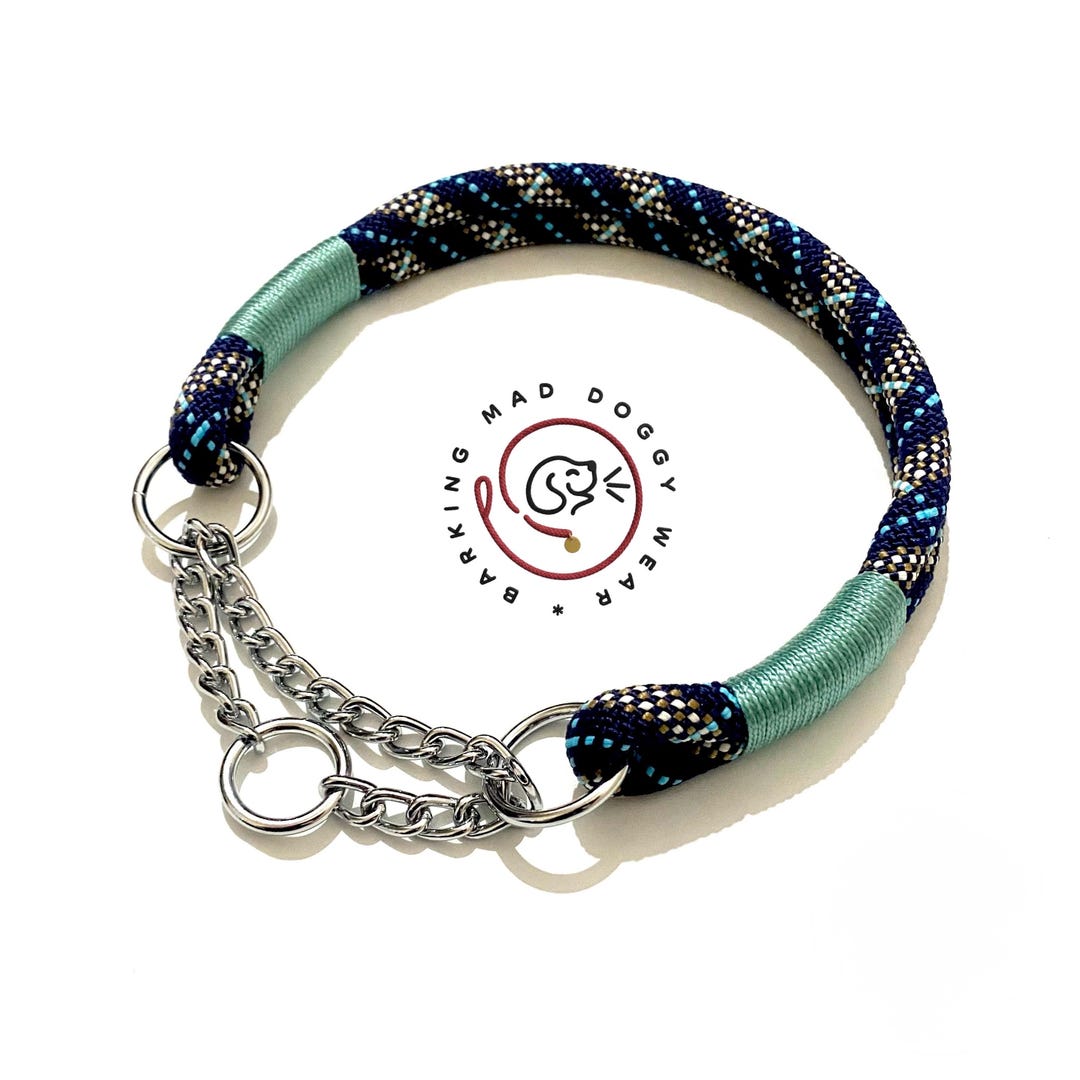 Handmade Premium Rope Martingale Dog Collar, Steel Hardware - Etsy