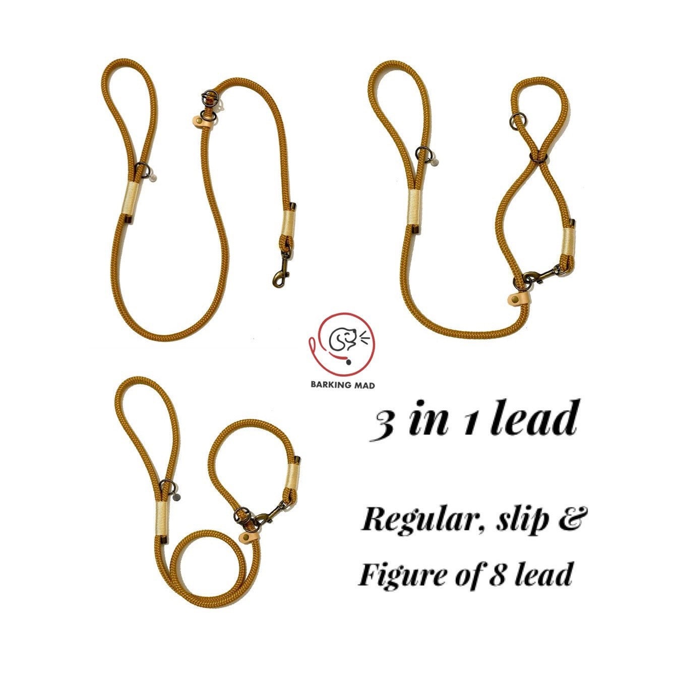 3 in 1 Lead/leash. Slip Regular and Figure of Eight. - Etsy UK