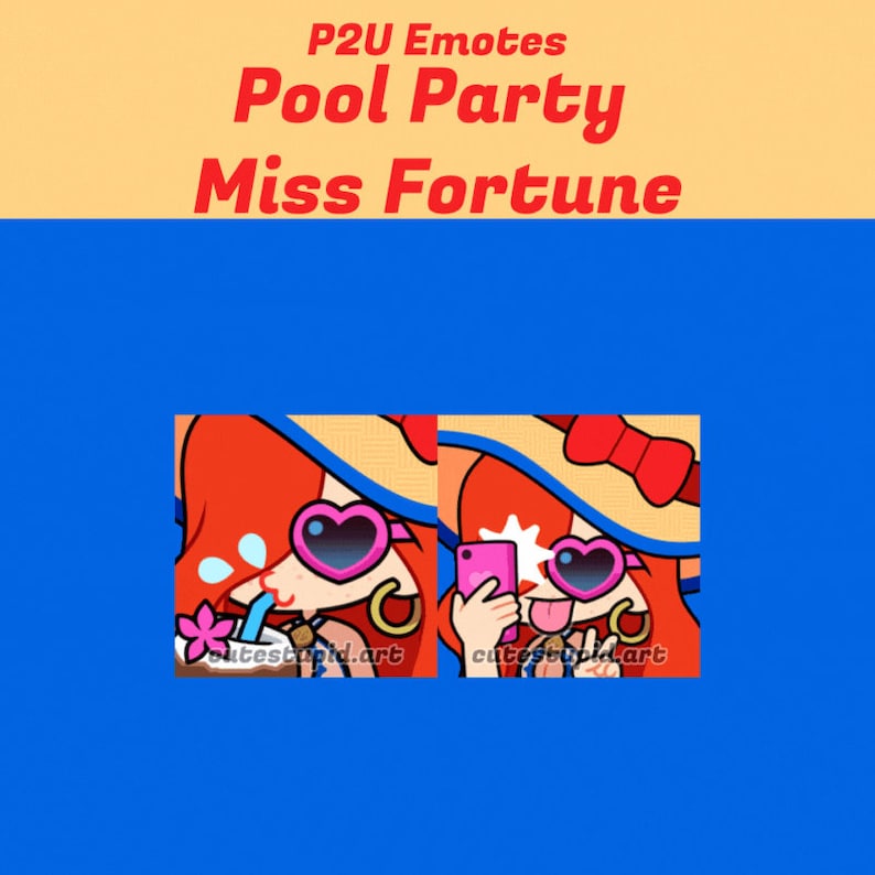 Pool Party Miss Fortune Animated Emotes | League of Legends - Etsy