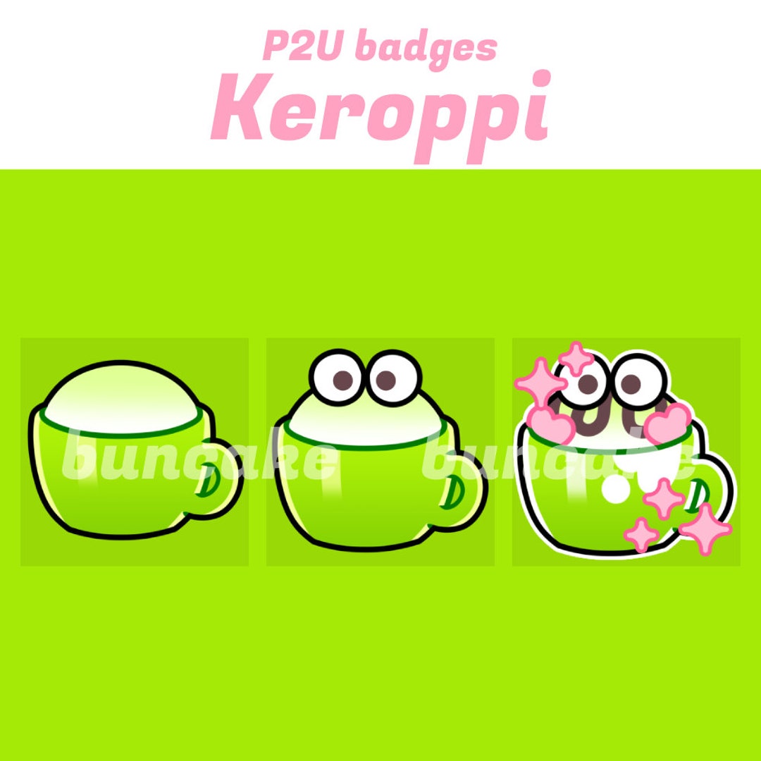 Kawaii Sub Badges | Kawaii Frog Cafe Latte | Twitch Discord Sub Badges ...