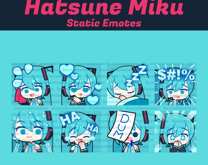 Cute Vocaloid Emotes for Twitch Youtube Discord | P2U Emotes | Rin Len ...
