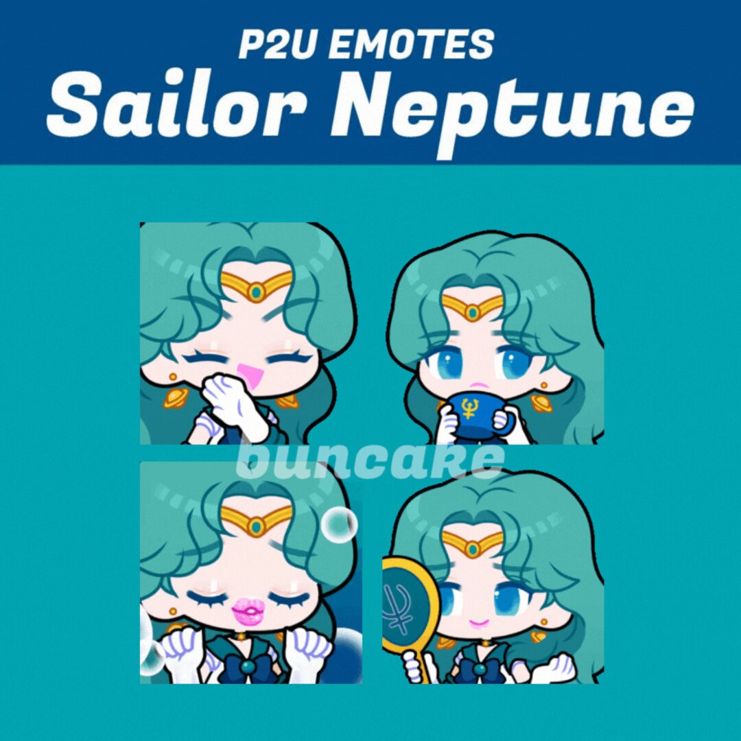 Sailor Neptune Animated Emotes Sailor Moon - Etsy