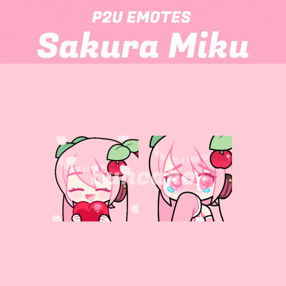 P2U Animated Emotes | Sakura Miku - Etsy