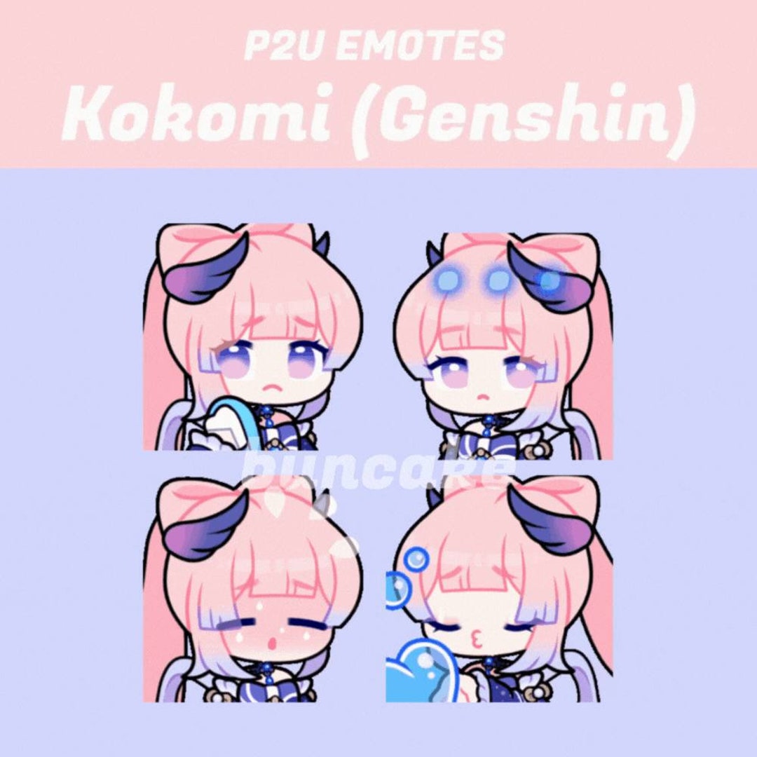 Genshin Impact Animated Emotes Sangonomiya Kokomi - Etsy UK