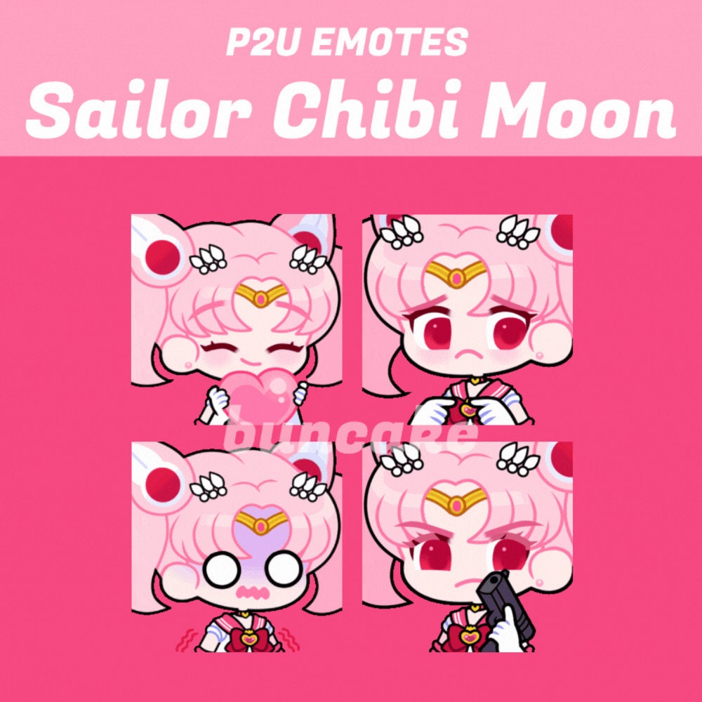 Sailor Chibi Moon Animated Emotes | Sailor Moon Crystal - Etsy