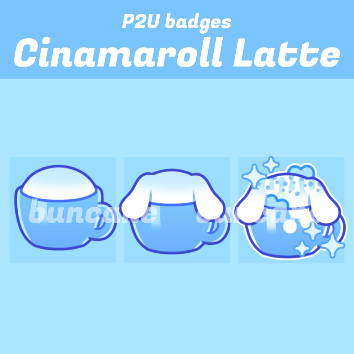 Kawaii Sub Badges | Cinnamon Roll Puppy Cafe Latte | Twitch Discord Sub ...
