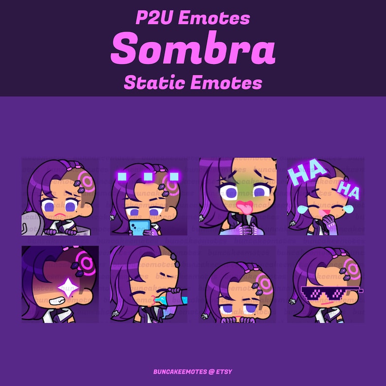 Sombra Emotes | Overwatch - Etsy