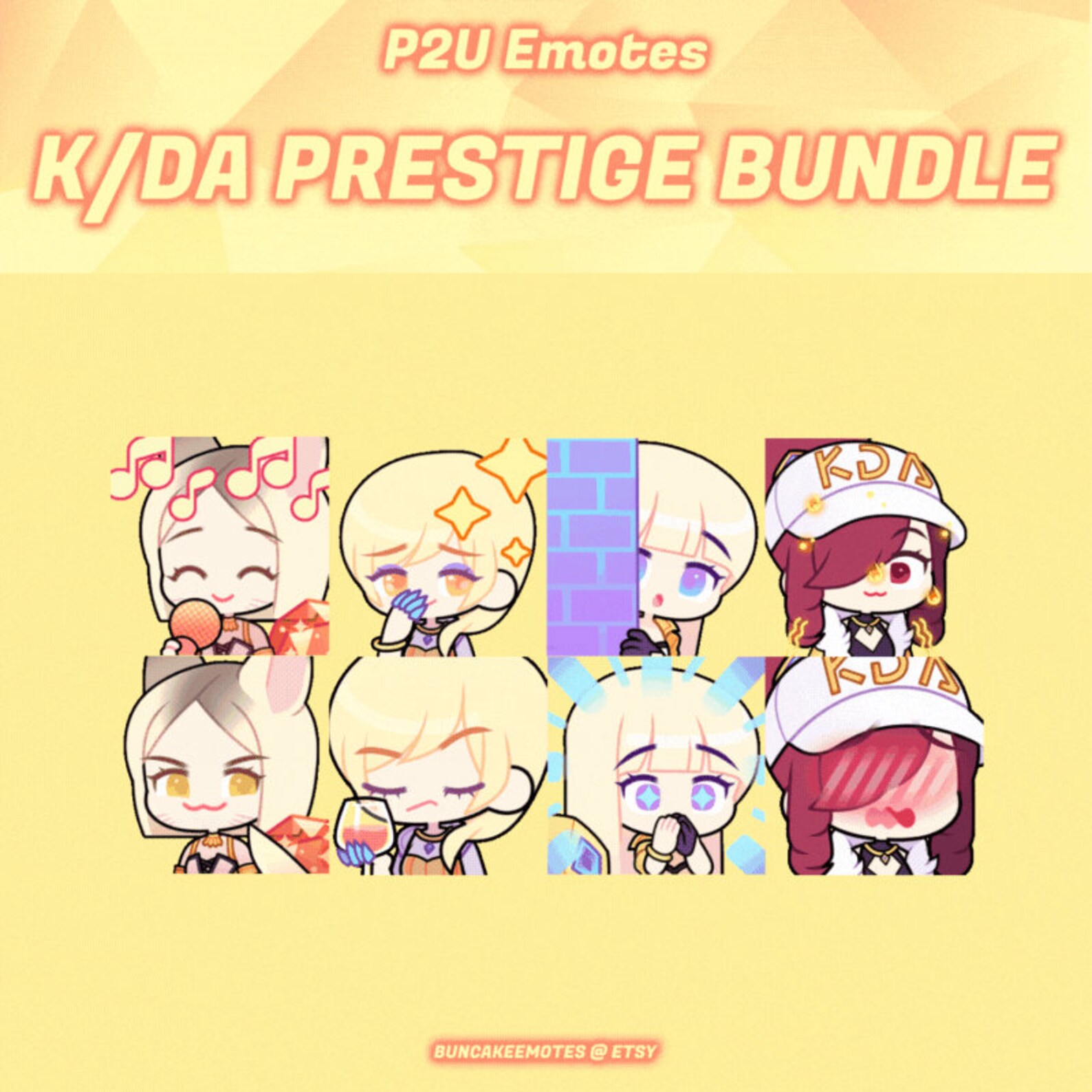 K/DA Prestige Emote Bundle | Ahri, Evelynn, Kai'sa, Akali - Etsy
