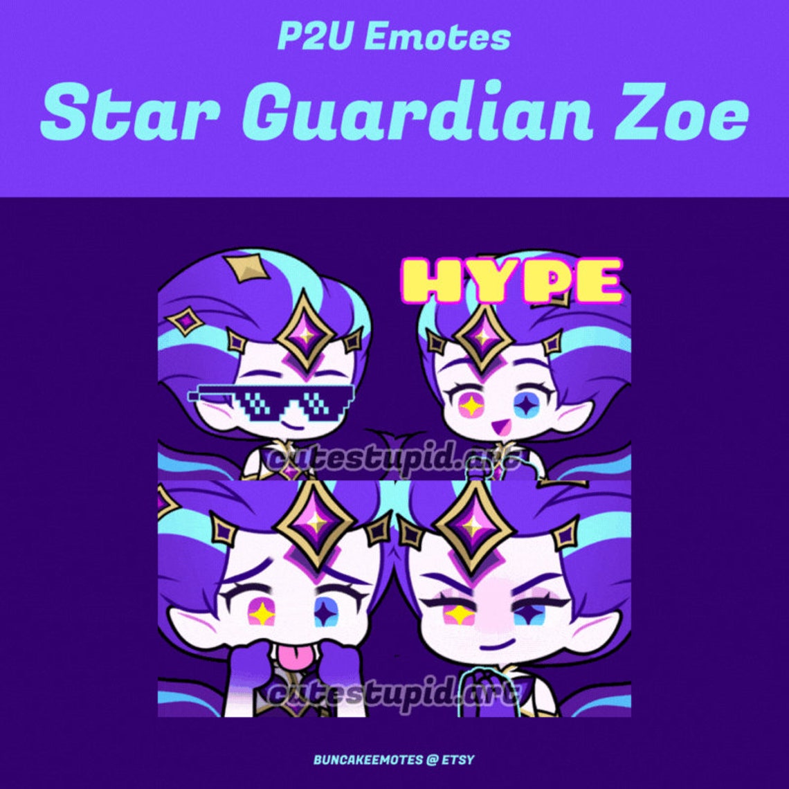 Star Guardian Zoe Animated Emotes | League of Legends - Etsy