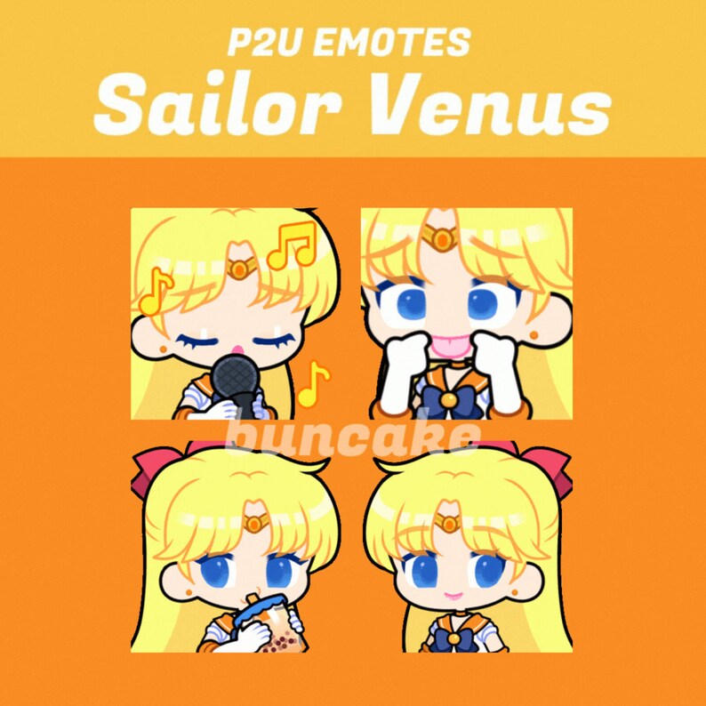 Sailor Venus Animated Emotes | Sailor Moon - Etsy