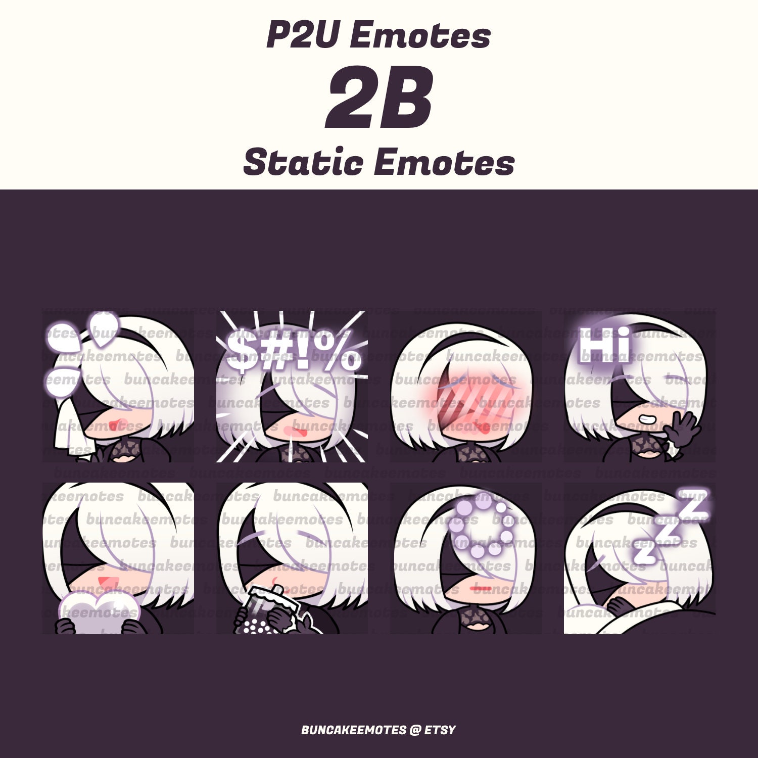 Yorha 2B Emotes | Nier: Automata - Etsy