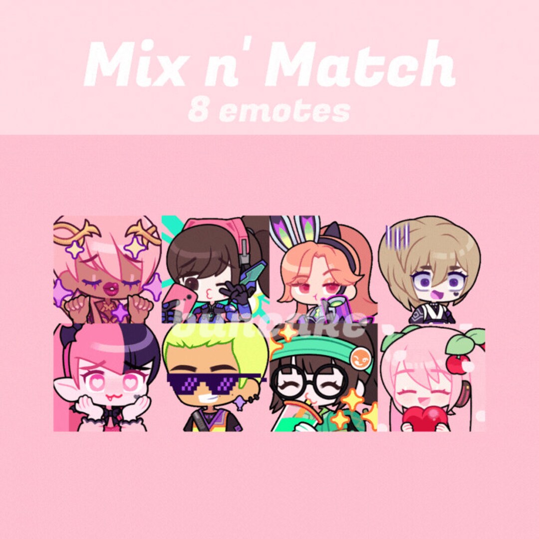 8 EMOTES Mix N' Match - Etsy
