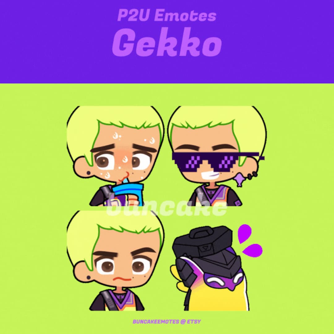 Gekko Animated Emotes | Valorant - Etsy