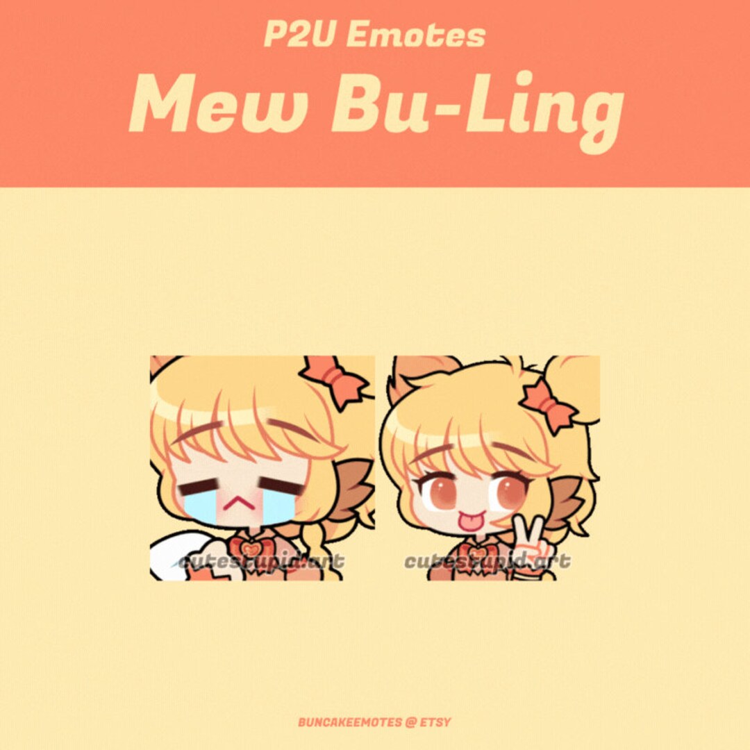Mew Bu Ling Emotes | Tokyo Mew Mew - Etsy