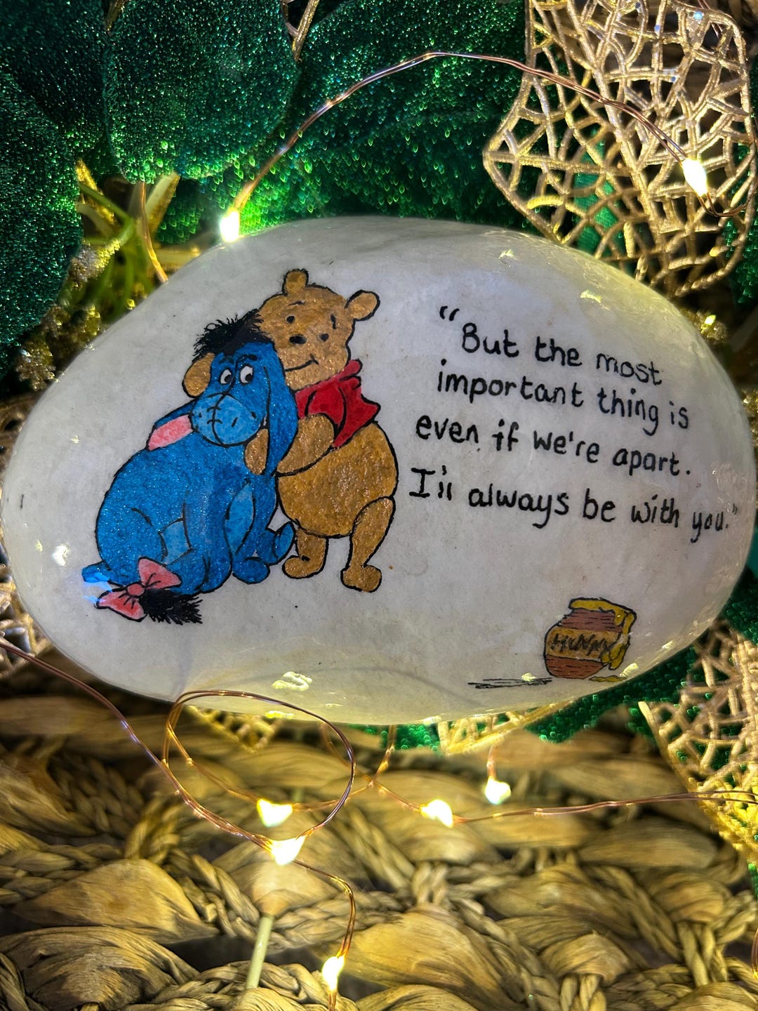 Grave Decoration Winnie the Pooh Quotes Stone Colleagues Leaving Gift ...