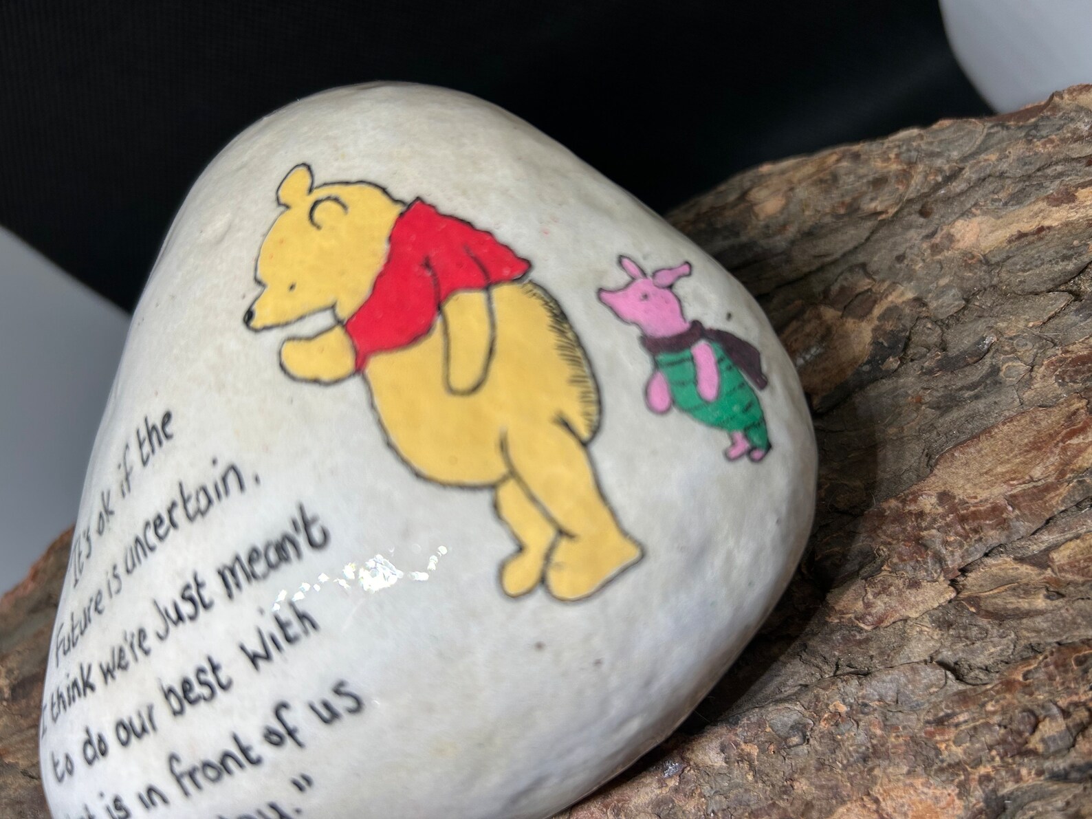 Winnie the Pooh Memorial Pebble Hand-painted Remembrance Stone Sympathy ...