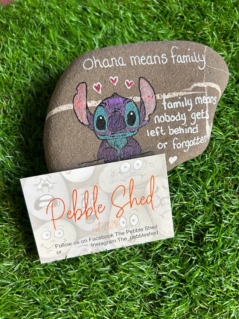 Hand Painted Lilo and Stitch Pebble: Bereavement Gift Keepsake - Etsy