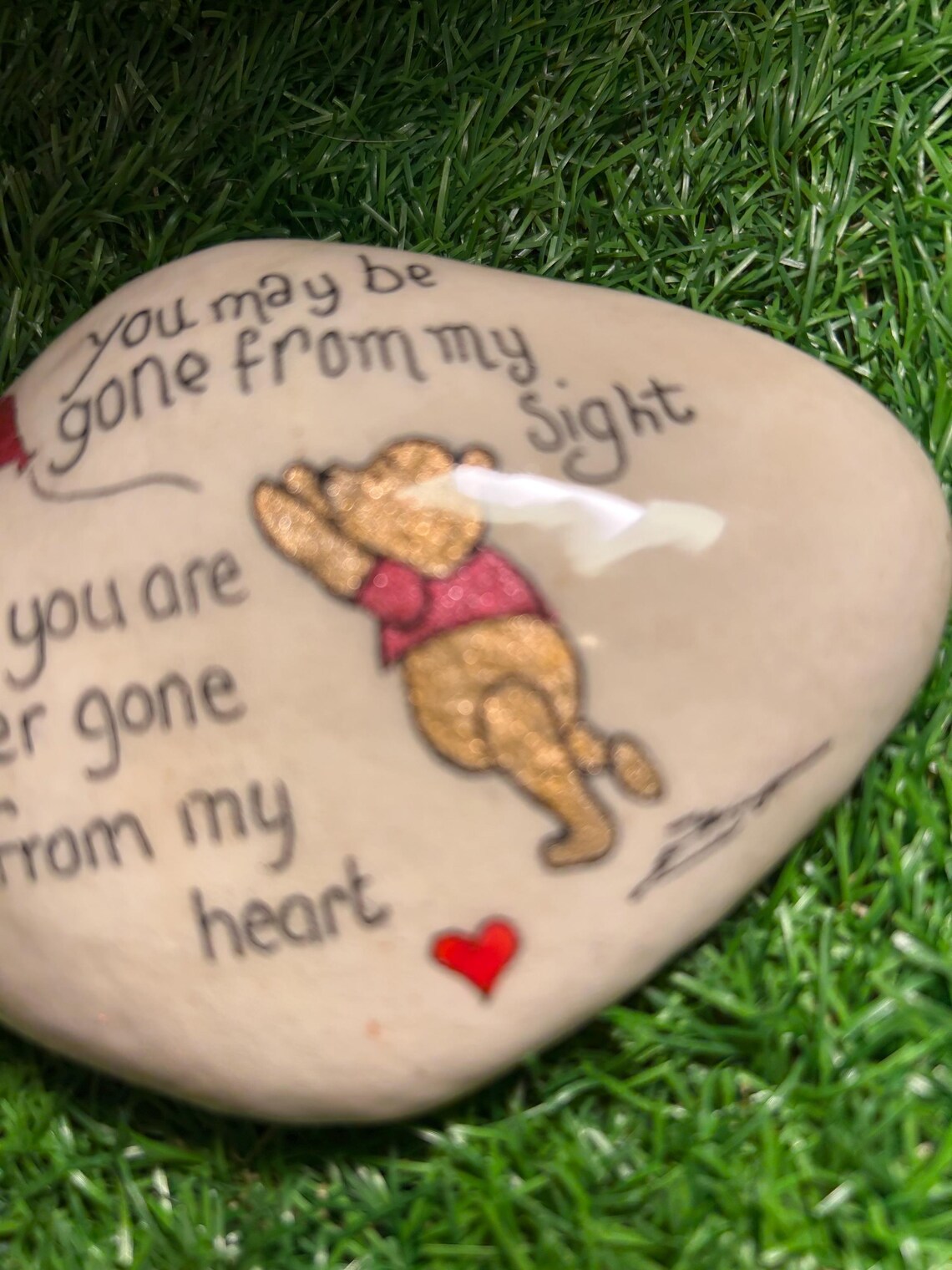 Grave Decoration Winnie the Pooh Quotes Stone Colleagues Leaving Gift ...