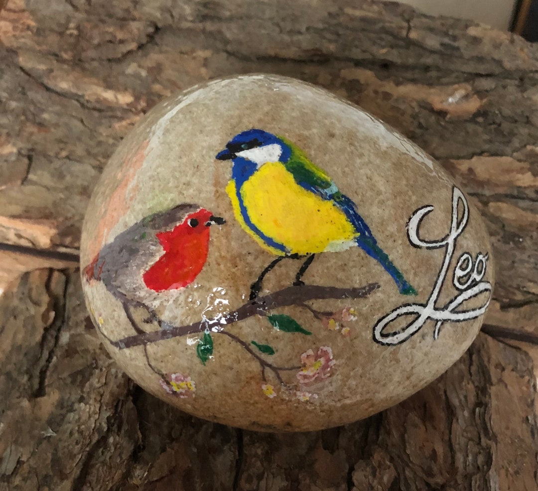 Personalised Bird Garden Stone - Etsy