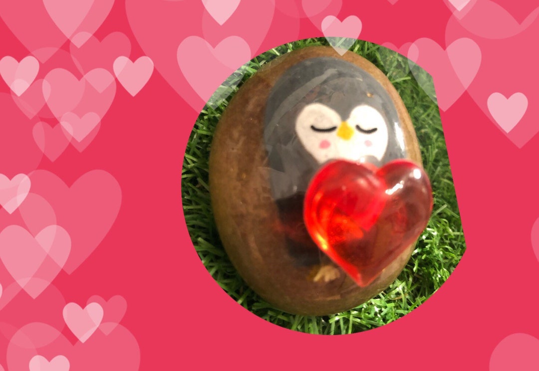Penguin Pebble Valentine Gift Small Gift for Partner Wife Husband ...