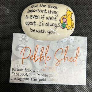 Coffin Keepsake, Winnie the Pooh Quotes Stone Pebble Gift, Memorial ...