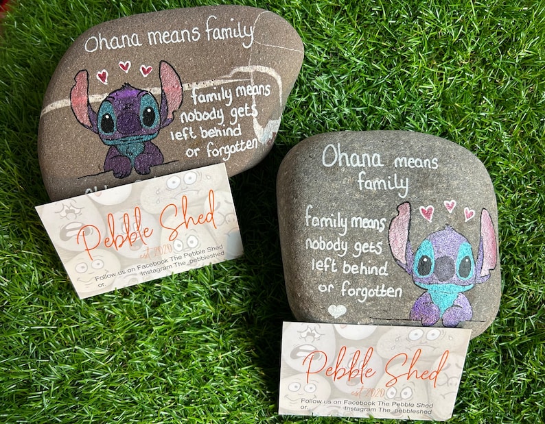 Hand Painted Lilo and Stitch Pebble: Bereavement Gift Keepsake - Etsy