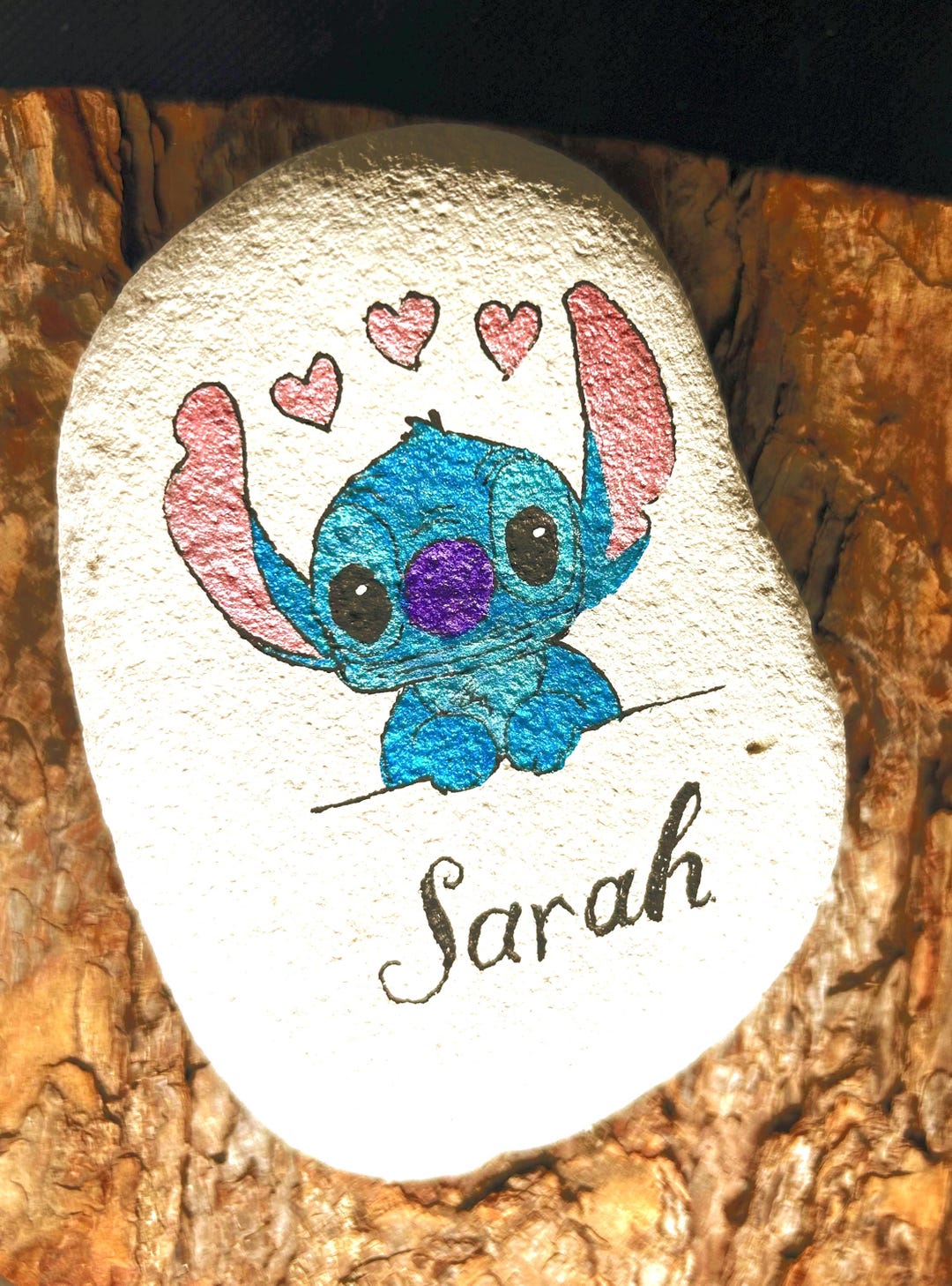 Hand-painted Stitch Pebble: Personalized Keepsake Ornament - Etsy