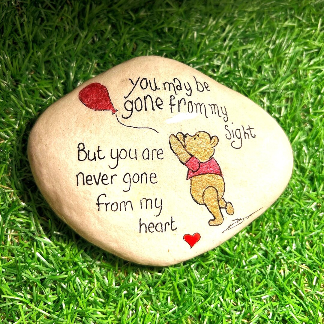 Grave Decoration Winnie the Pooh Quotes Stone Colleagues Leaving Gift ...