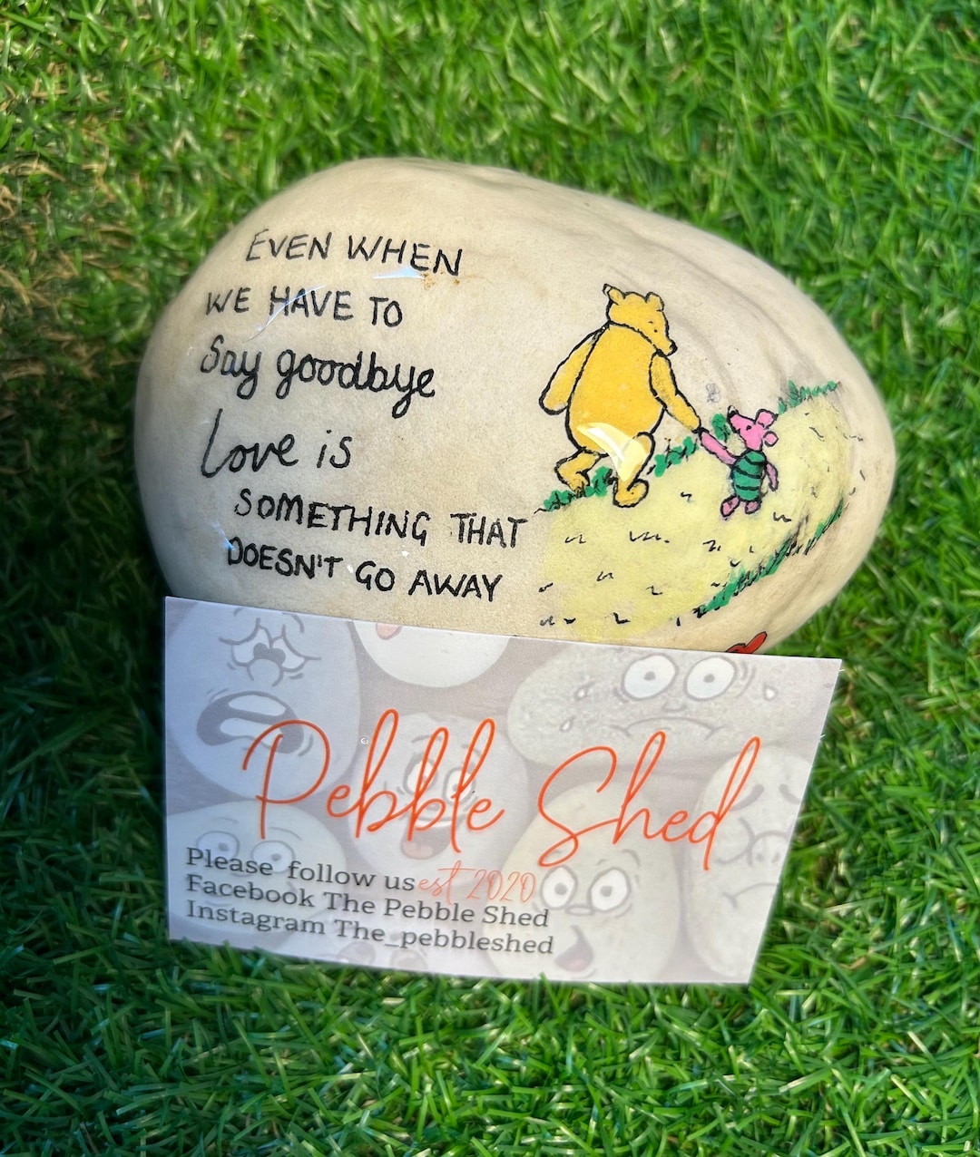 Winnie the Pooh Grave ,pebble Gift Memorial Stone Ornament Gifts Under ...