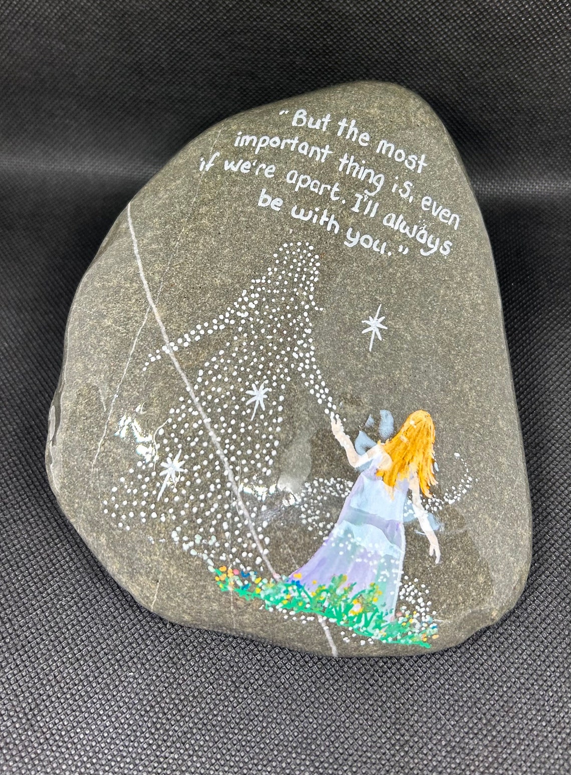 Hand-painted Angel Pebble: Bereavement Memorial Stone, Guardian Angel ...