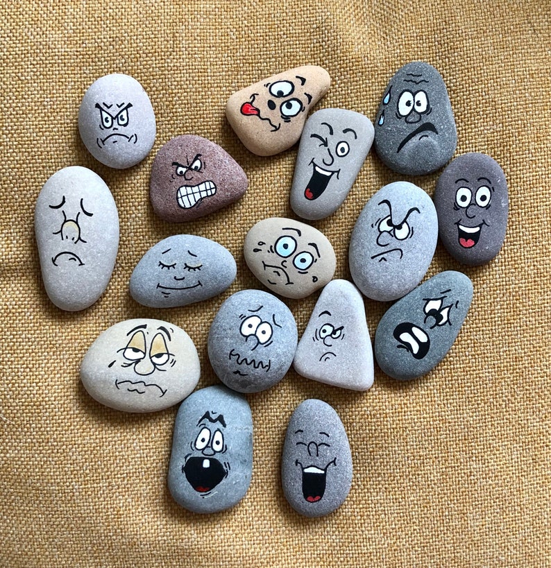 SEN Feelings Worry Stones for Children Story Stonesemotions | Etsy