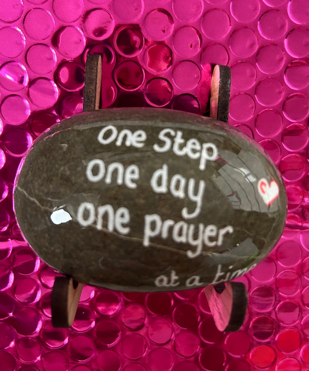 Hand Painted Prayer Pebble: Pocket Stone With Affirmation - Etsy