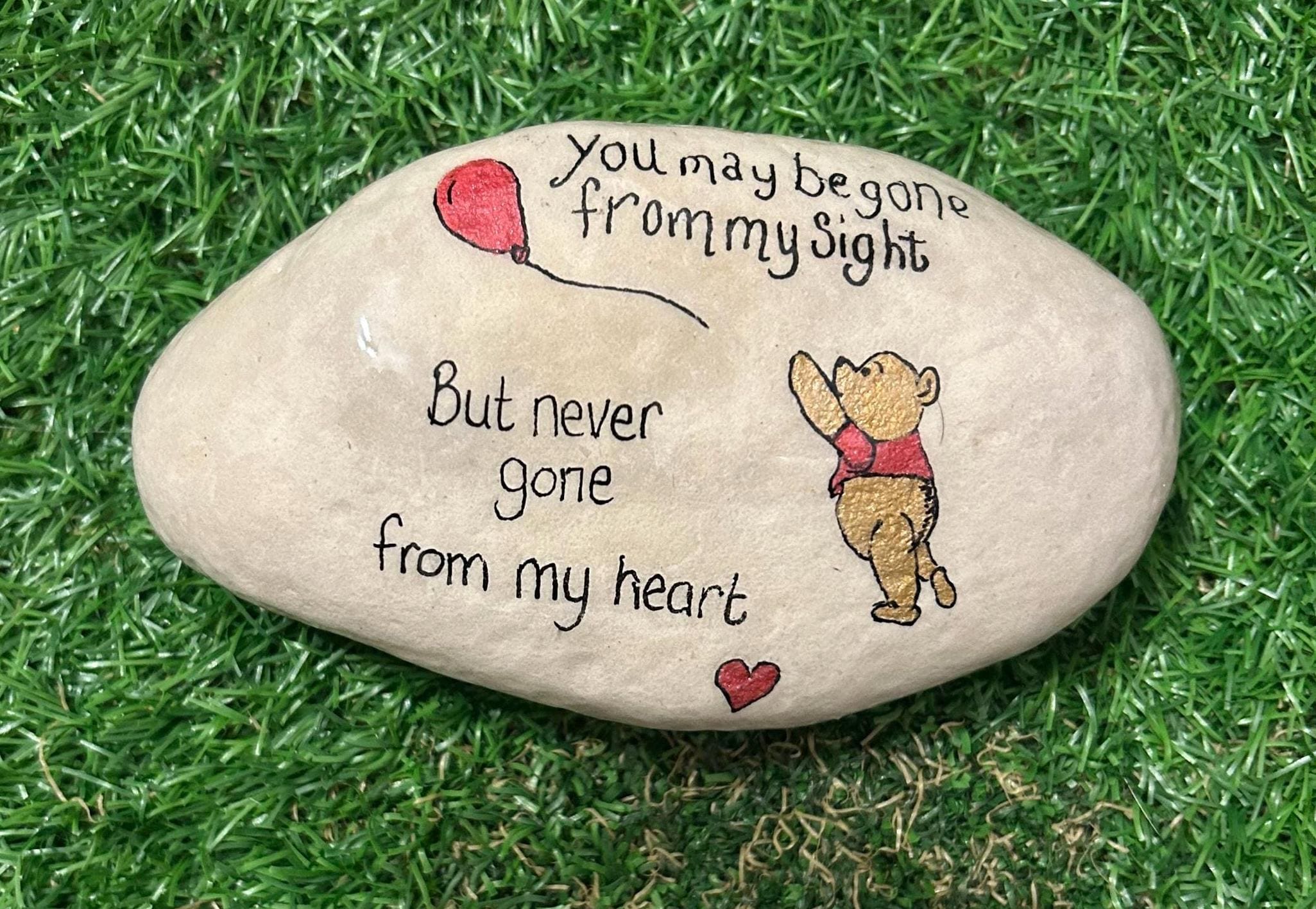 Grave Decoration Winnie the Pooh Quotes Stone Colleagues Leaving Gift ...