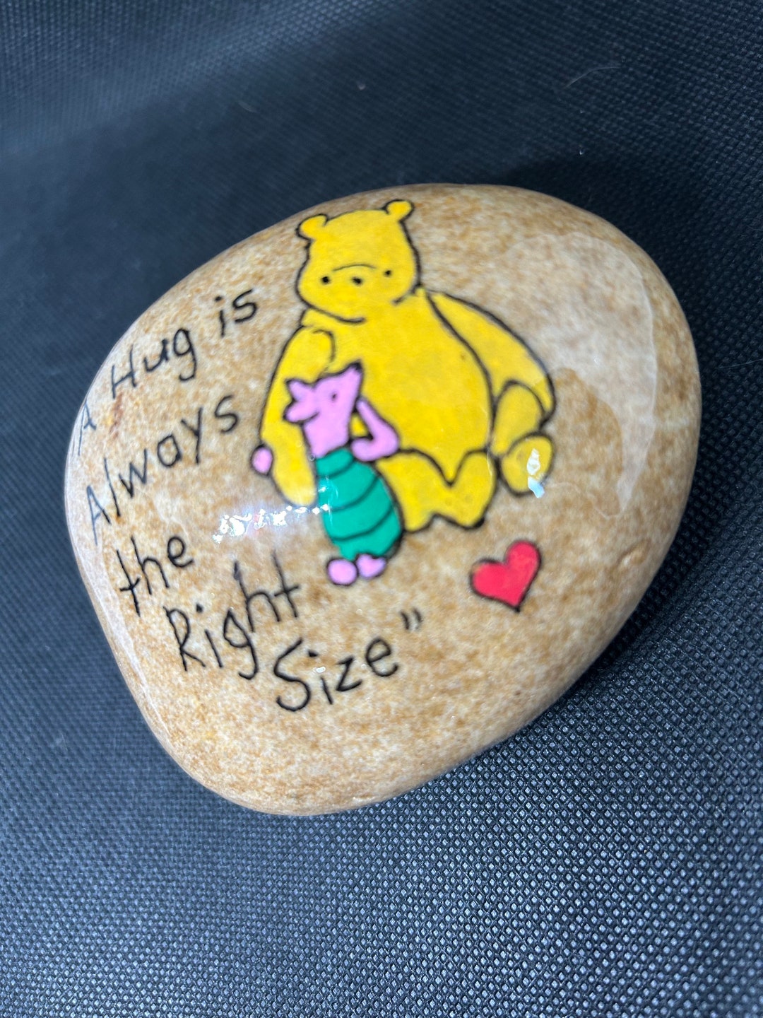 Winnie the Pooh Quotes Stone, Pebble Gift Memorial Grave Ornament ...