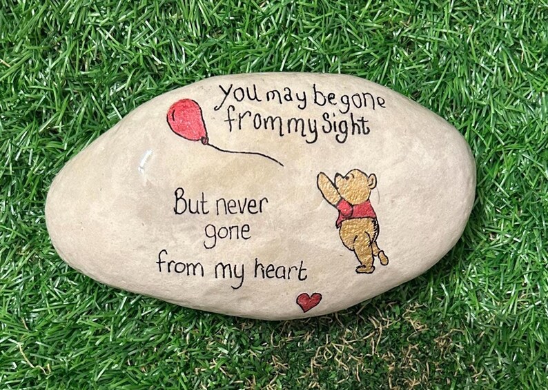 Grave Decoration Winnie the Pooh Quotes Stone Colleagues Leaving Gift ...