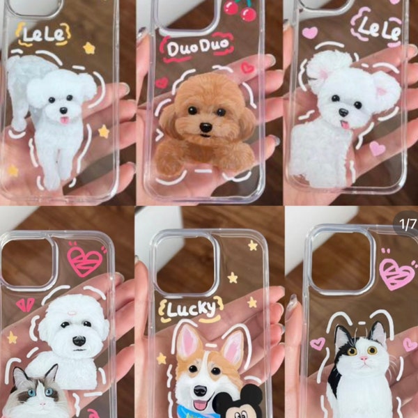 Painted Custom Pet Phone Case - Etsy