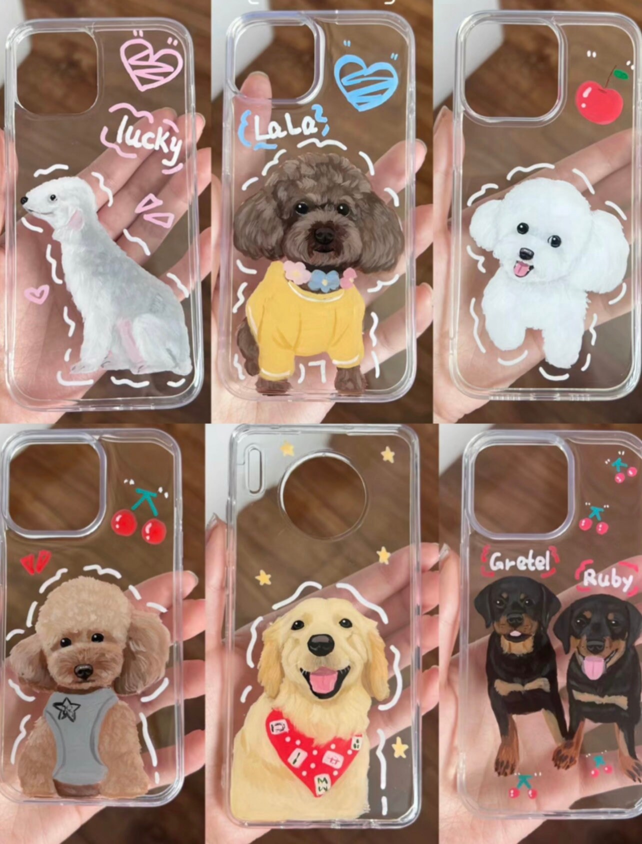 Artist Hand Painted Custom Pet Phone Case, Personalized Pet Dog Phone ...