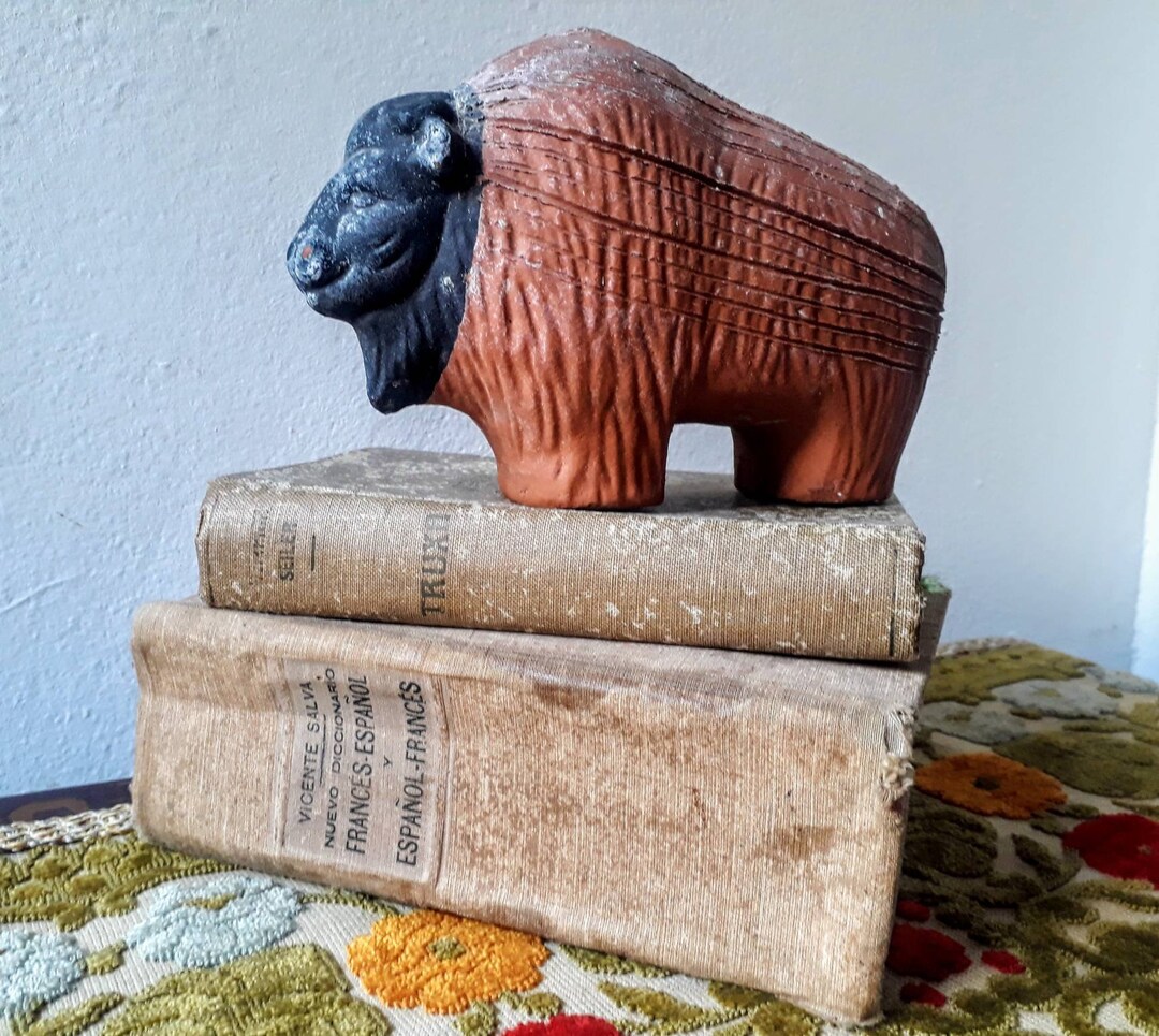 Old Ceramic Figure. Ceramic Bison. Bison Sculpture. Handmade - Etsy