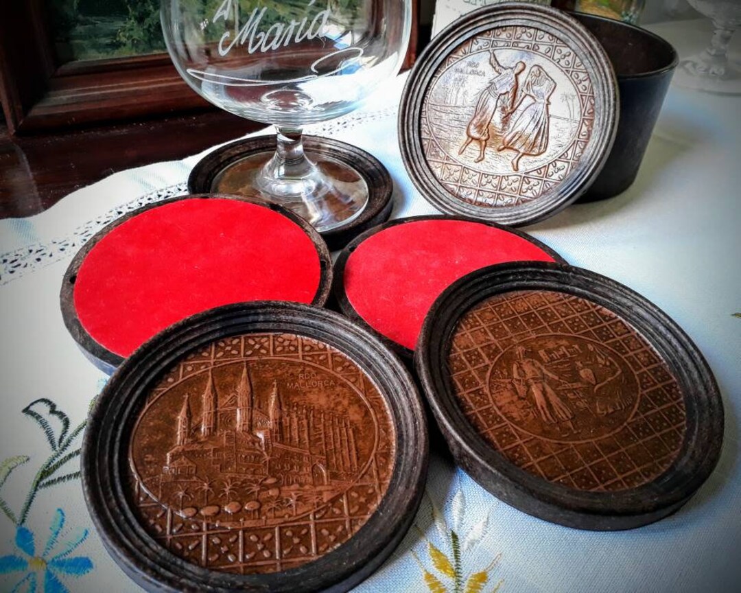 Old Coasters From Spain. Vintage Souvenirs From Spain. Retro Spanish ...