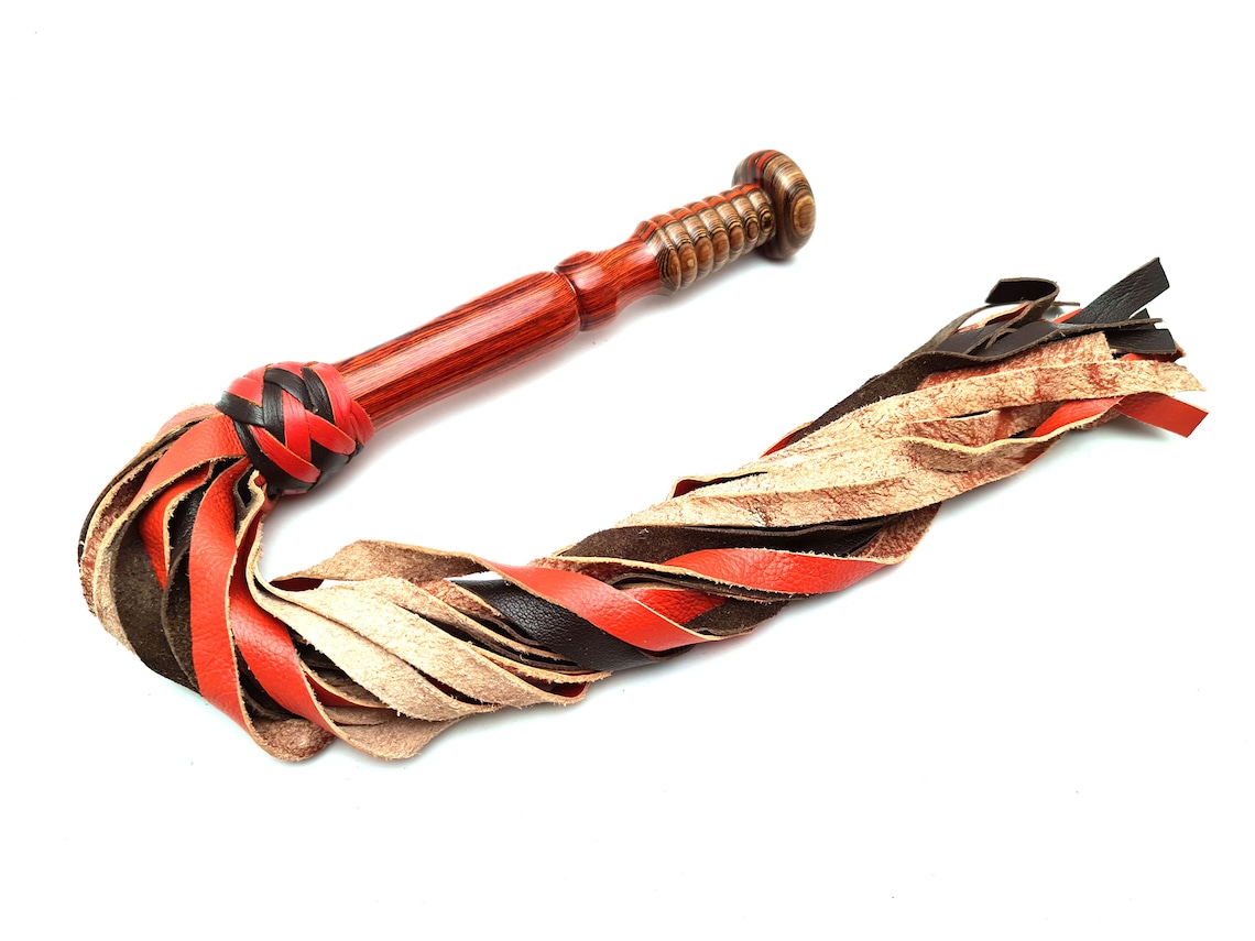 Flogger Floggers Wood Handle Flogger Bdsm Toys Whip | Etsy